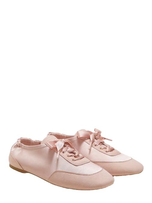 VIVAIA VIVAIA Cristina Square-Toe Satin Ballet Sneakers